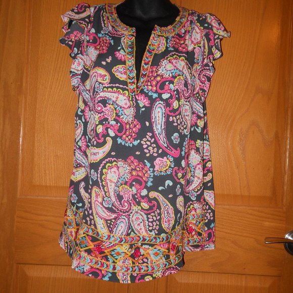 Emily Wonder | Tops | Nwt Stunning Emily Wonder Embroidered Boutique ...